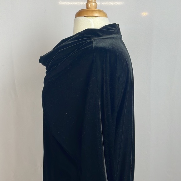 Peck & Peck | Tops | Peck Peck Black Velour Cowl Neck Top | Poshmark